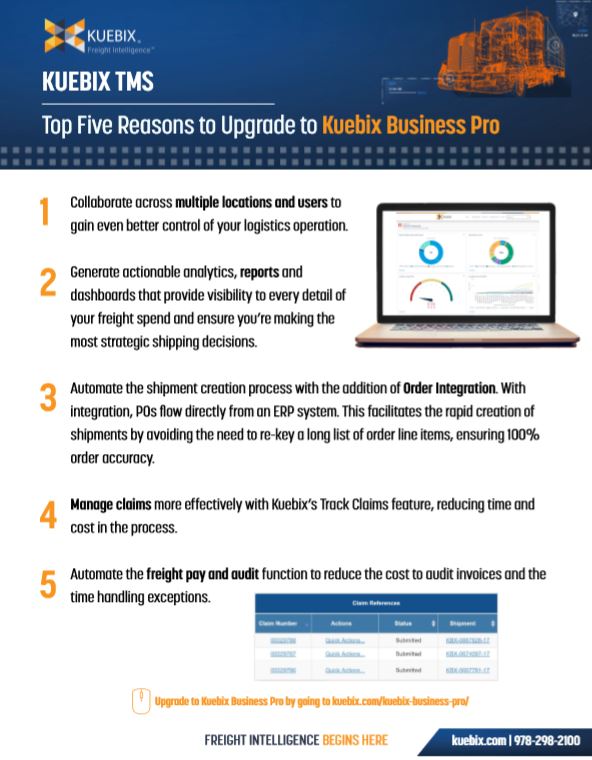 Top 5 Reasons to Upgrade to Kuebix Business Pro - Kuebix