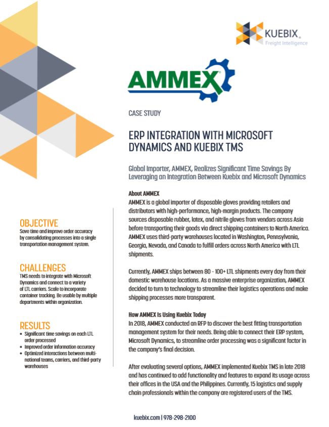 AMMEX Case Study: ERP Integration with Microsoft Dynamics - Kuebix