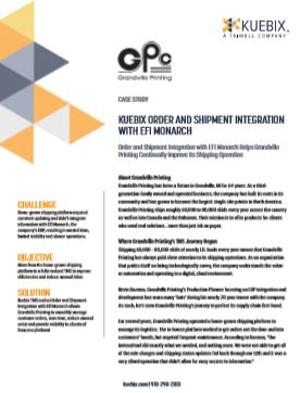 KUEBIX ORDER AND SHIPMENT INTEGRATION WITH EFI MONARCH | Kuebix