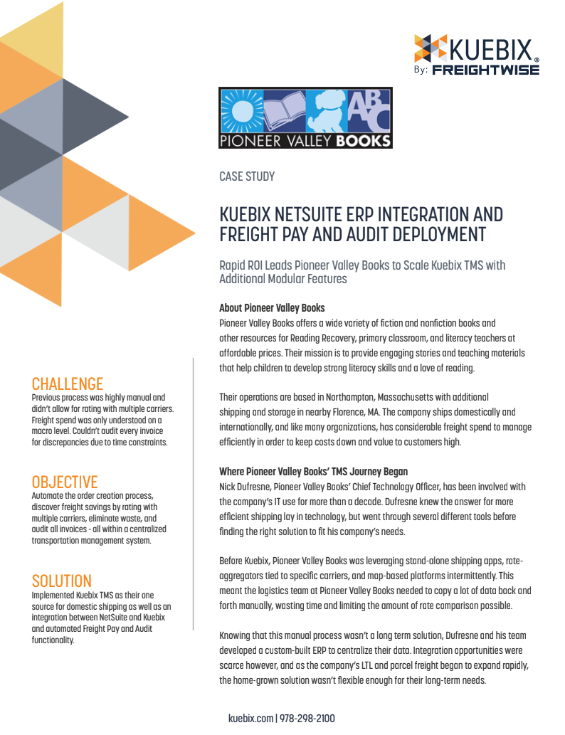 Kuebix NetSuite ERP Integration and Freight Pay and Audit Deployment ...